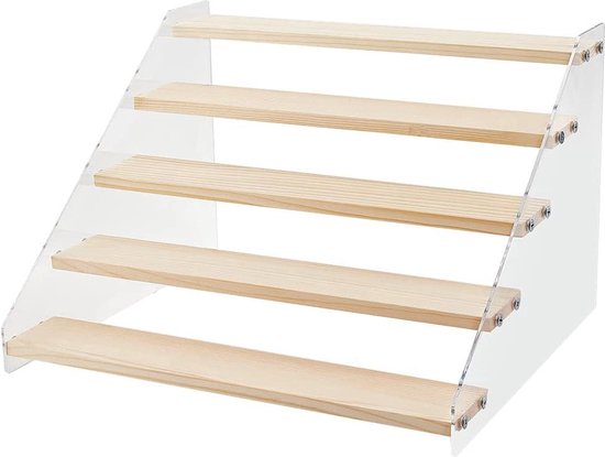 5-Tier Houten Display Stand - Display Organizer - Geschikt voor Thuis ...