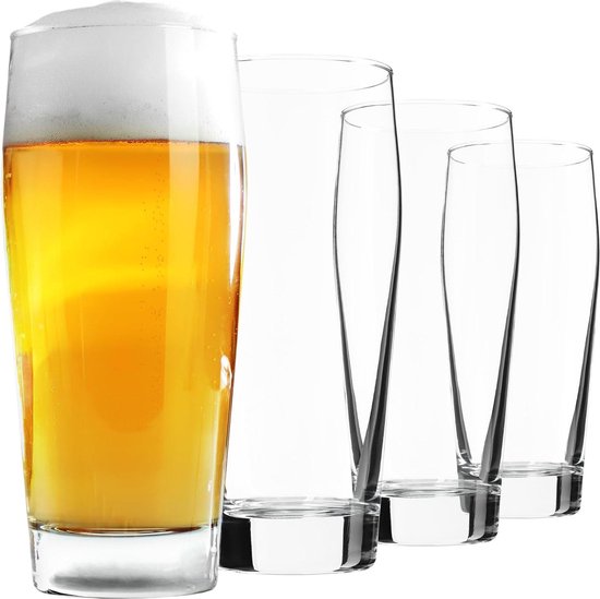Bierglazen - klassiek witbierglas - 4 stuks - 510 ml - hoogwaardig glas | bol