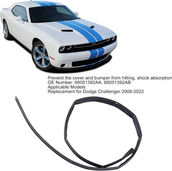 Afdichting voor voorbumper CHICIRIS 68051392AA - Slijtvast zwart ...