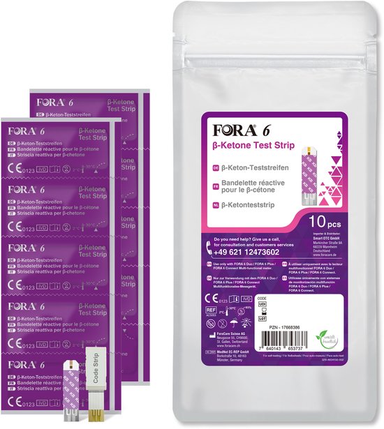 FORA 6 Connect 6-in-1 Starter Pack (mg/dl) - Special Edition (Paars) | bol