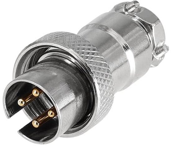 Elecbee GX16 4 Pin Connector Reverse Straight Male Plug en Vrouwelijke ...