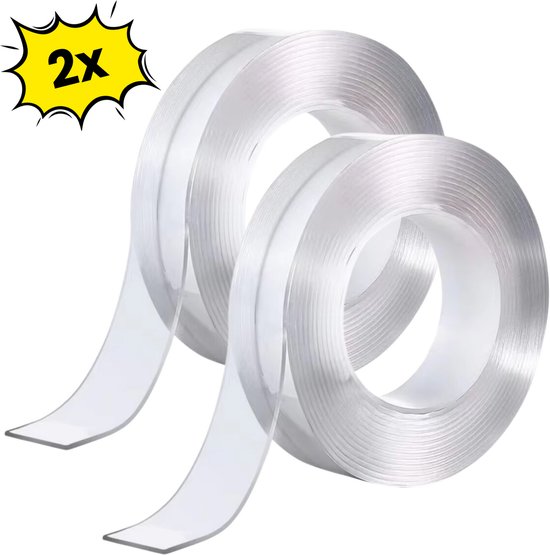 2x Solusia Nano Tape - 10 Meter - Extra Sterk - A+ Kwaliteit - Dubbelzijdige Tape... | bol