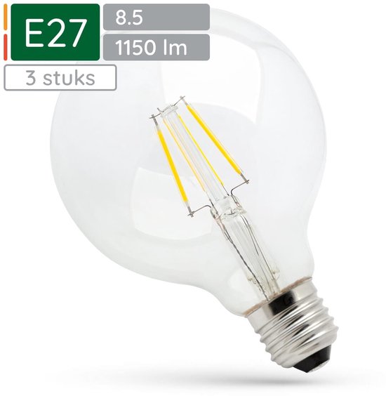 Spectrum Dimbare LED Lamp E27 8.5W - 230V - 1150 Lumen - 2700K Warm Wit ...