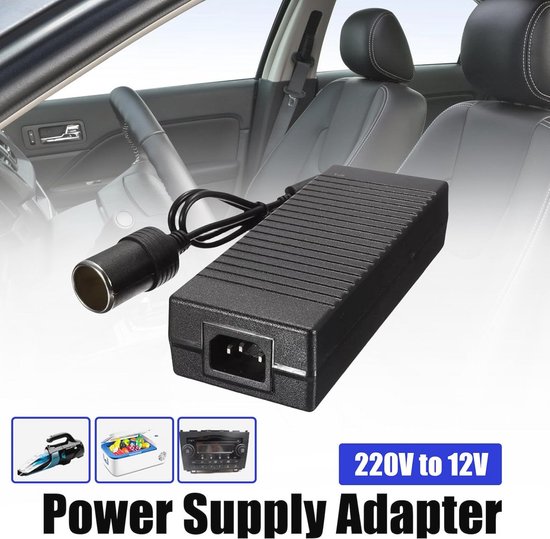 Spanningsomvormer 230V naar 12V - 180W/15A Netadapter met Sigarettenaansteker | bol