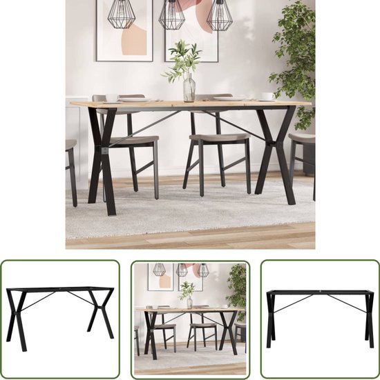 The Living Store Gietijzeren Y-Frame Tafelpoten - 140 x 60 x 73 cm ...