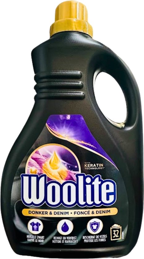 Woolite Dark - Vloeibaar Wasmiddel - Met Keratine - Donkere & Denim Was ...