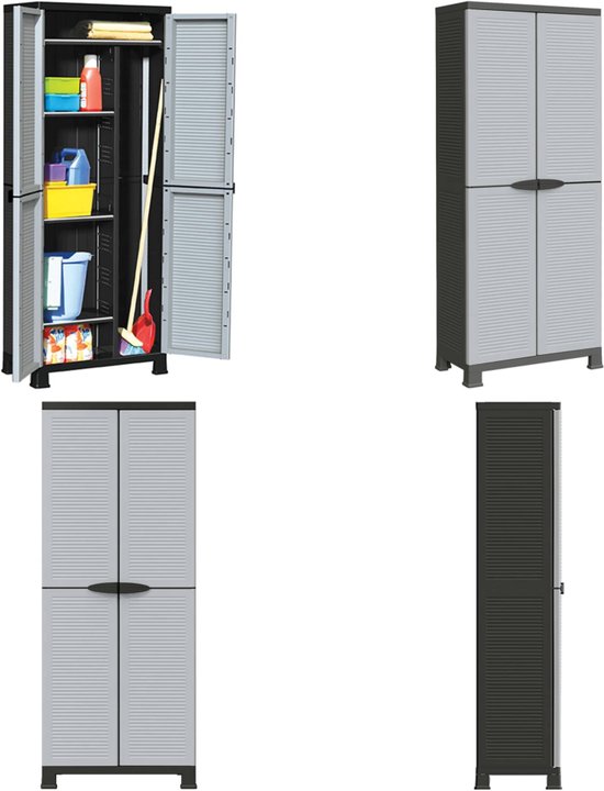 vidaXL Opbergkast 68x39x171,5 cm kunststof - Kast - Kasten - Opbergkast ...