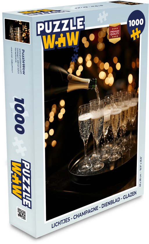 Puzzel Lichtjes - Champagne - Dienblad - Glazen - Legpuzzel - Puzzel ...