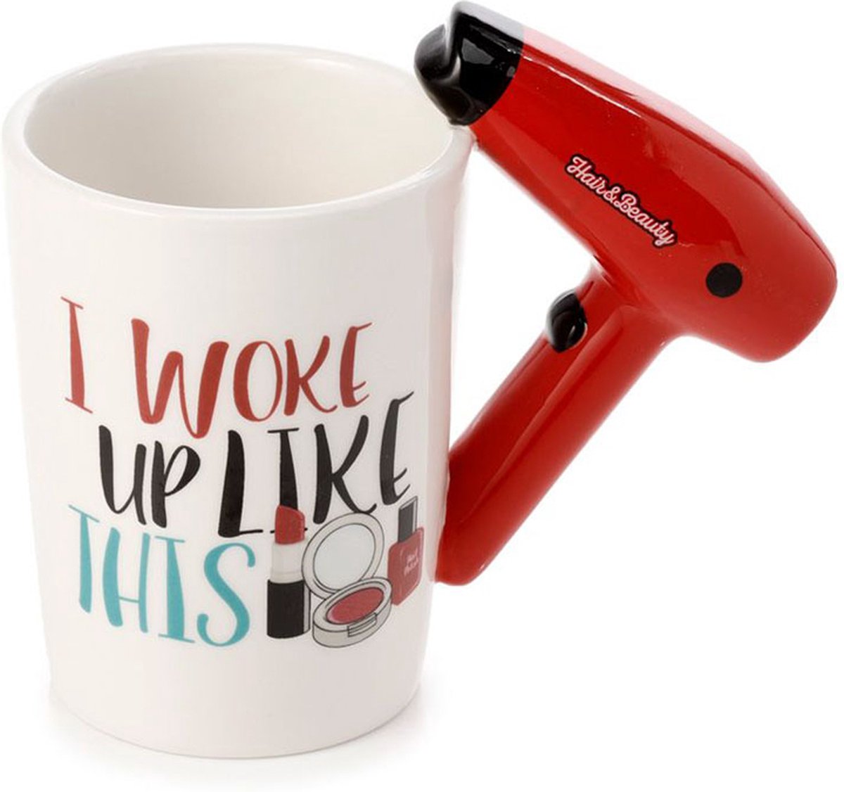 Haardroger Slogan - Gevormd Handvat Keramiek Mok - 400ml | bol.com