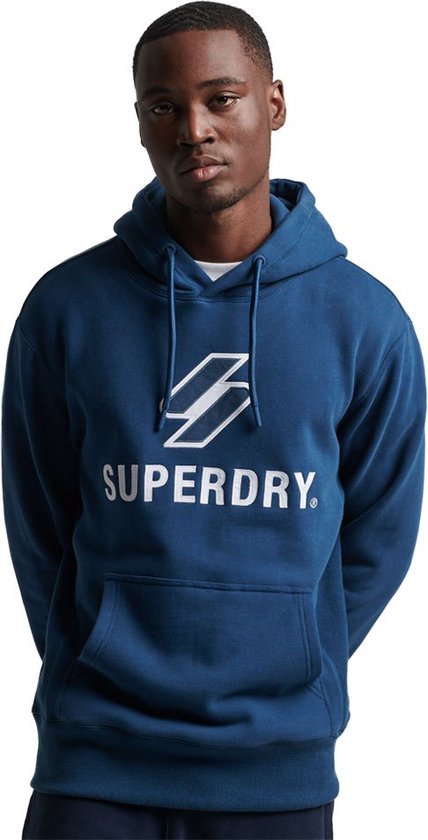 Superdry Code Sl Stacked Apq Capuchon Blauw 2XL Man | bol