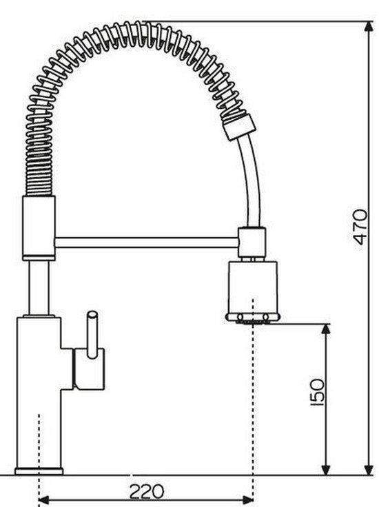 Boretti Novara keukenkraan Chroom | bol