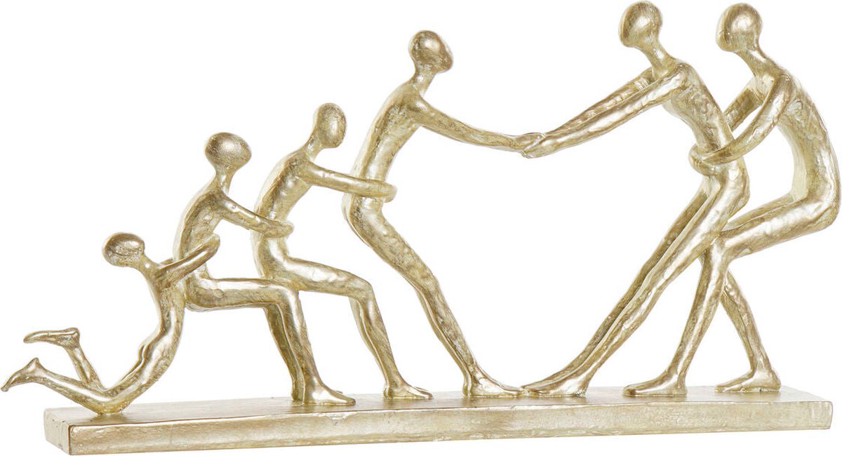 Decoratie Beeldje Meerdere Personen Goud (36 x 5,5 x 17,5 cm) | bol.com