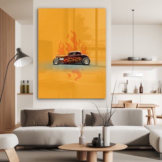 MuchoWow® Glasschilderij 120x160 cm - Schilderij acrylglas - Auto ...