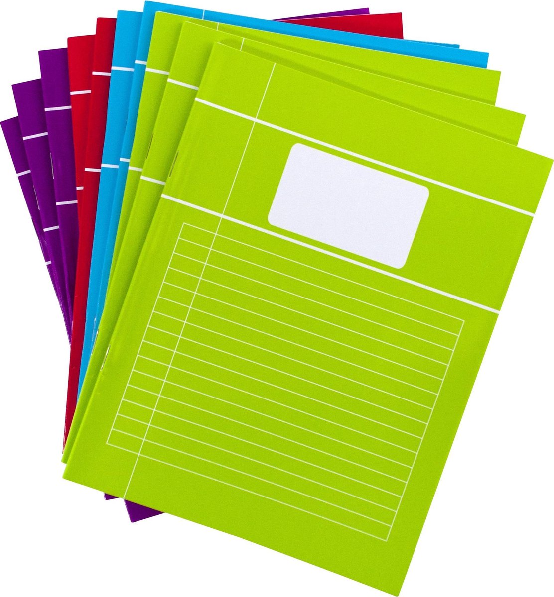 30x cahiers scolaires lignes A5 aux couleurs vives - cahiers scolaires ...