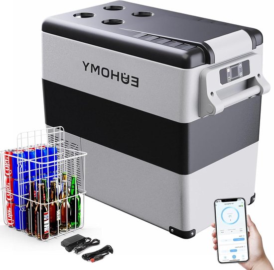 55 liter autocompressor koelbox met 12/24 V DC en 240 V AC - draagbare koelkast voor... | bol