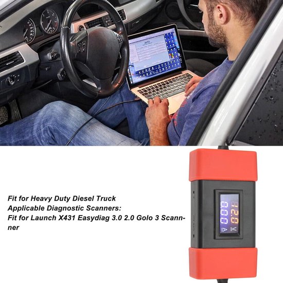 Portable Truck OBD2 Scanner Adapter Cable - Heavy Duty Diesel Truck 24V ...