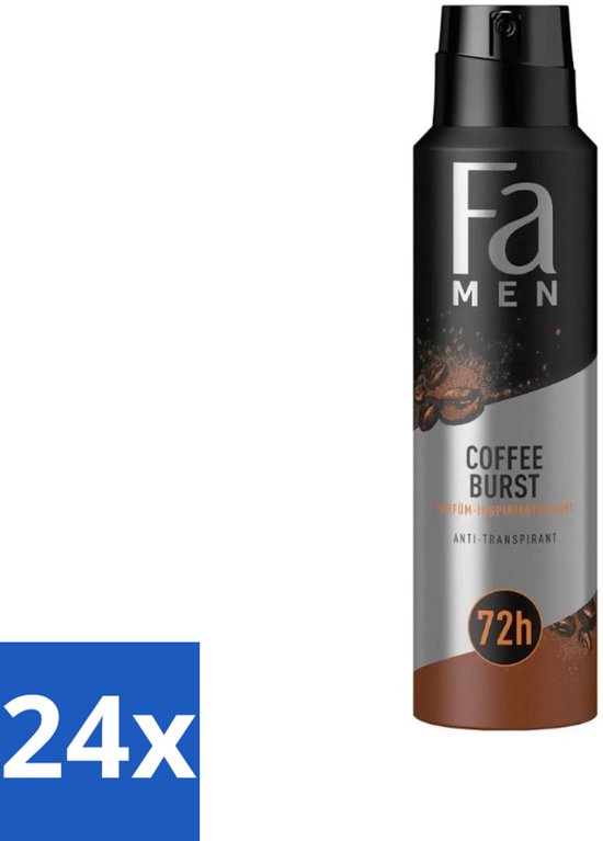 Fa Men - Deodorant Spray - Coffee Burst - 72 uur Bescherming - Anti ...