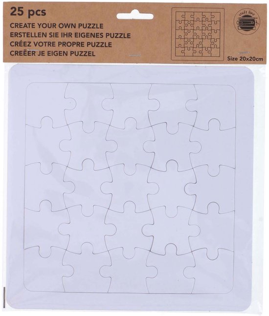 Maak je eigen puzzel - lege puzzel - create your own puzzle - 20x20cm ...