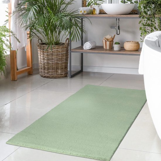 Antislip Badmat Jade-Groen 50 x 90 cm - Zacht, Absorberend en ...