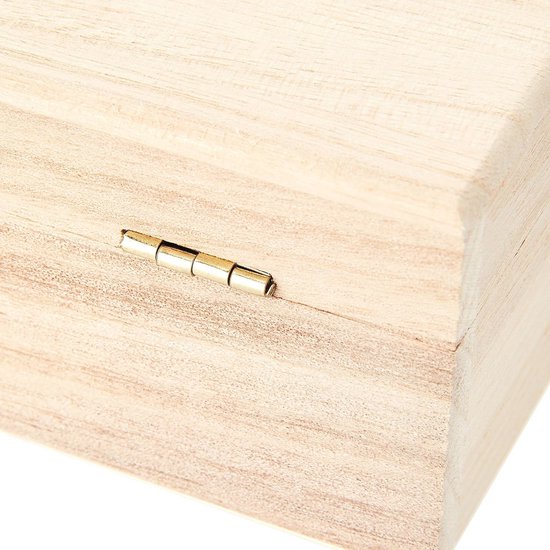 Houten langwerpige doos met magnetische sluiting en liftdeksel | bol