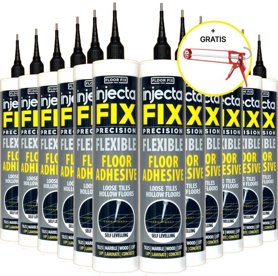 Floor Fix Pro Injectafix injectielijm 12 stuks + kitspuit | bol