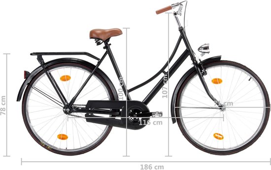 vidaXL Omafiets 28 inch 57 cm frame - Fiets - Fietsen - Stadsfiets ...