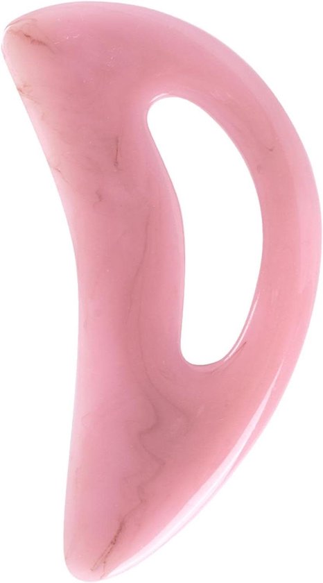 Gua Sha Massage Tool met Handvat - Roze - Grote Lymfedrainage - Voor ...