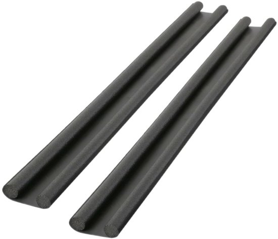 Urban Living Tochtstrip - 6x - tochtwering - zwart - foam - 93 x 9 x 3 ...