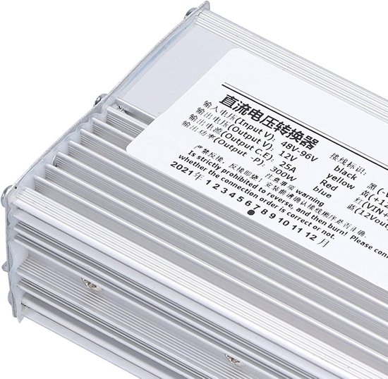 DC-DC-omzetter 48V‑96V naar 12V 25A 300W Spanningsconverter Step-Up Waterbestendig... | bol