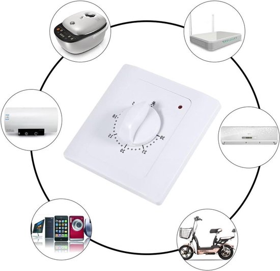 30 Minutes Mechanical Countdown Timer Socket Switch - Electric Digital ...