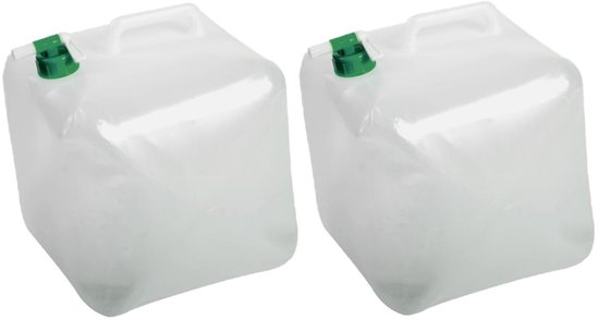 EDA Water jerrycan container - 2x - 15 liter - opvouwbaar - drinkwater ...