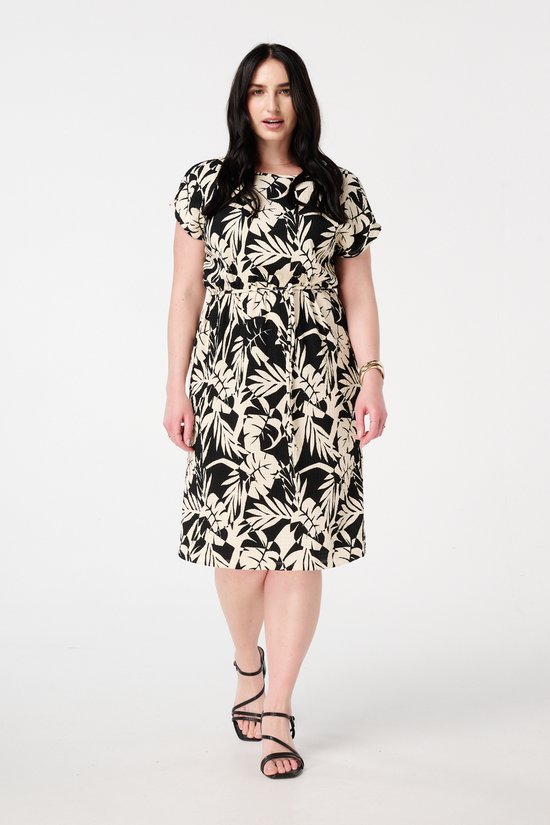 MS Mode Jurk Midi jurk met strikkoord | bol