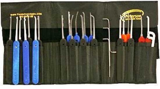 Peterson 20-delige Lockpick set met kunstof handgreep Government Steel ...