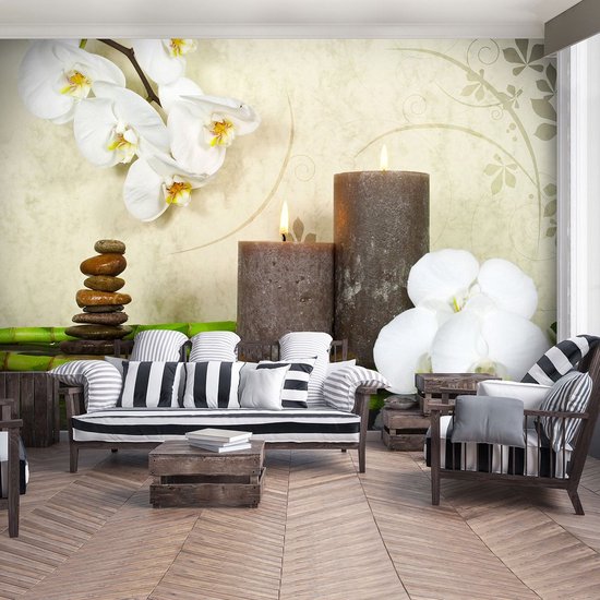Fotobehang - Vlies Behang - Spa - Wellness - Zen - 208 x 146 cm | bol