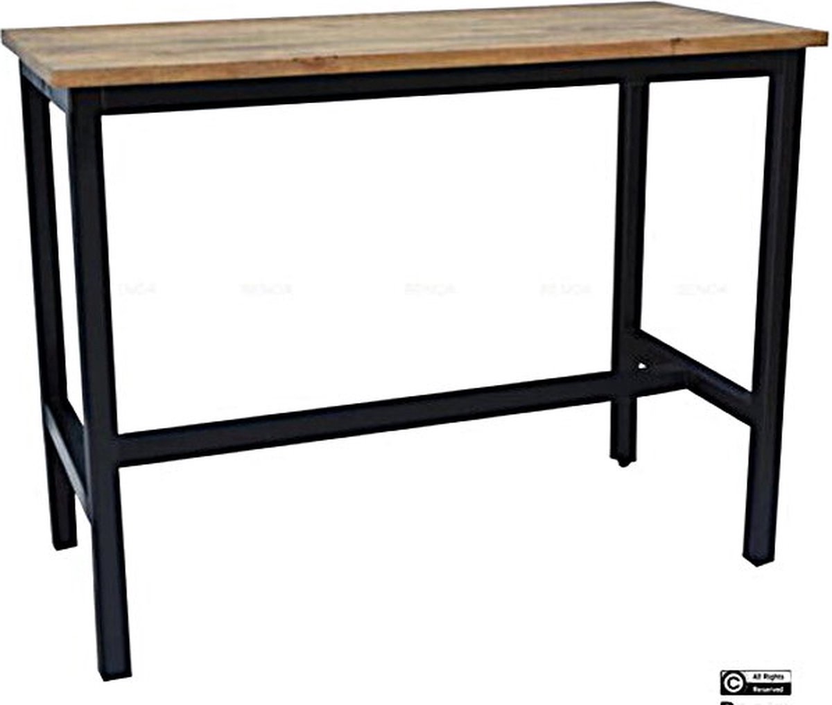 Bartafel Mangohout Metaal 135 x 65 x 105 cm | bol.com