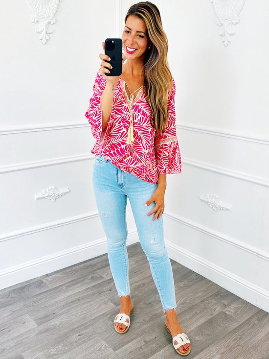 Leaf Ibiza Top Fuchsia | bol