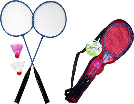 Badminton set voor volwassenen en kinderen - 2 rackets, 2 shuttles in ...