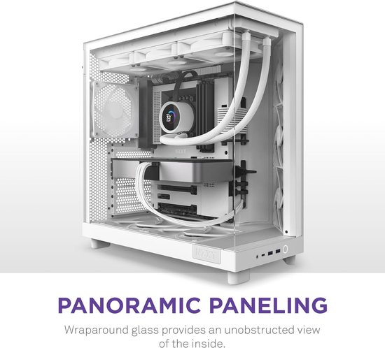 Compacte Mid-Tower PC kast met panoramisch glas en krachtige ...