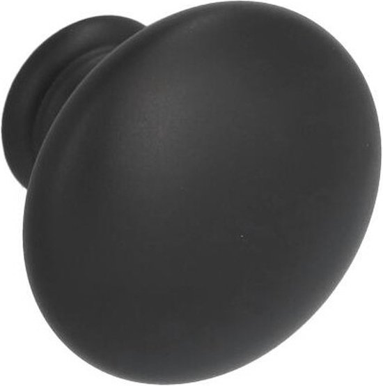Knop Mat Zwart rond 30mm (10 stuks) | bol