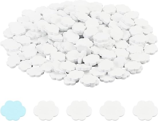 Natuurlijke houten uitsparingen 22 x 17 mm - Set van 200 - Wolkvormige ...