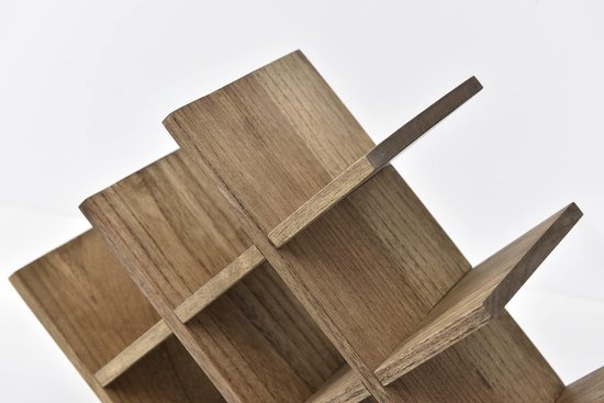 Wijnrek 8 flessen - bartafel wijnflessenhouder - vrijstaand houten rek ...