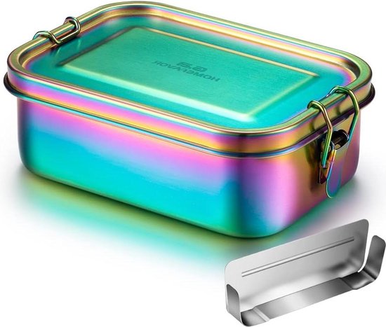 800 ml Bento Box with Removable Divider - Stainless Steel Lunch Boxes ...