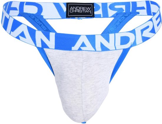 Andrew Christian Modal Y-Back Thong w/ SHOW-IT® White Heather - MAAT XL ...
