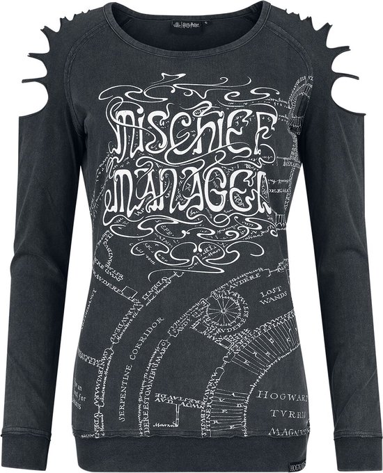 Harry Potter Mischief Managed Shirt met lange mouwen donkergrijs L | bol
