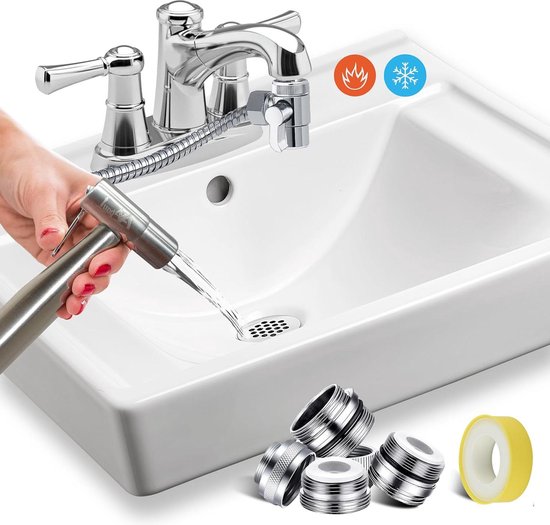 Wastafelkraan Handheld bidet sproeier voor toilet - warm koud water ...