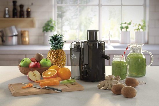 Sapcentrifuge vruchtvlees groenten capaciteit 950 ml zwart met vitamine ...