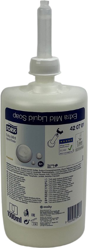 Tork Extra Milde Vloeibare Zeep S1, 6 x 1L (420701) | bol