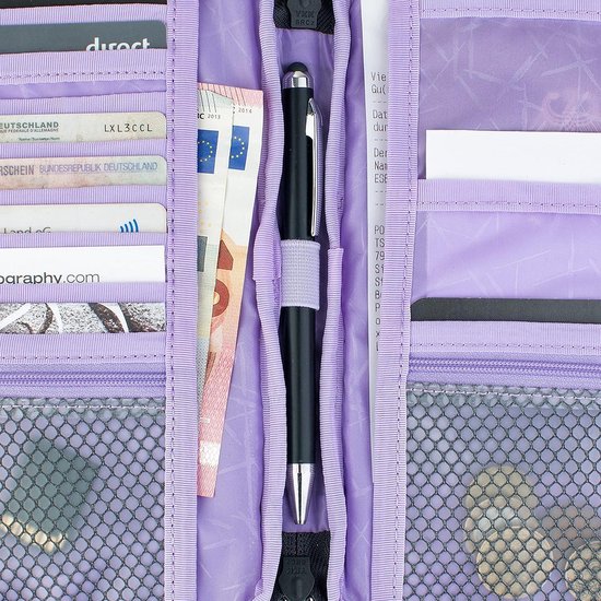 Documententas map voor reisdocumenten - paspoort en vliegticket ...