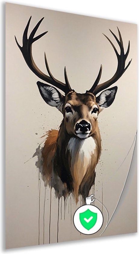 Hert posters - Dier muurdecoratie - Poster Gewei - Muurdecoratie ...
