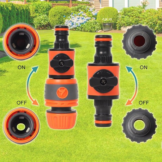 Tuinslangaansluitset, 1/2 inch slangkoppeling voor slangverlenging ...